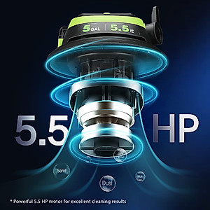 WORKPRO 5 Gallon Wet/Dry Shop Vacuum, 5.5 Peak HP Shop Vac Cleaner with HEPA Filter, Hose and Accessories for Home/Jobsite