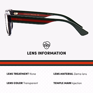 Gucci GG0343O Designer Fashion Eyeglasses Stylish Rectangular Frame Eyewear with Luxury eSHADES Kit - Embrace Sophistication and Elegance