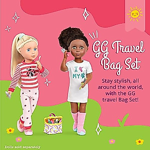 Glitter Girls – Travel Bag & Styling Set – Handbag, 2 Hair Elastics, and Fun Toiletries – 14-inch Doll Accessories for Kids Ages 3 and Up – Children’s Toys