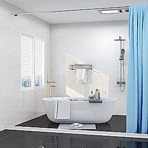 Duzzy 67 Inch Collapsible Shower Water Dam Shower Stopper Barrier and Retention System and Keeps Water Inside Threshold Dry and Wet Separation Suitable for Bathroom and Kitchen