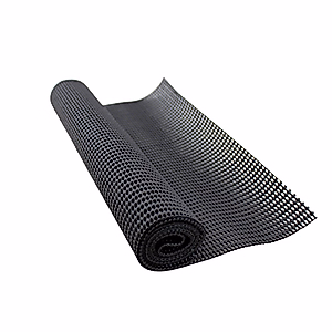 Dependable Industries inc. Essentials Anti-Slip Mat Grip Non Skid - Shelf and Drawer Liner 12" x 36" - Trim to Fit Black