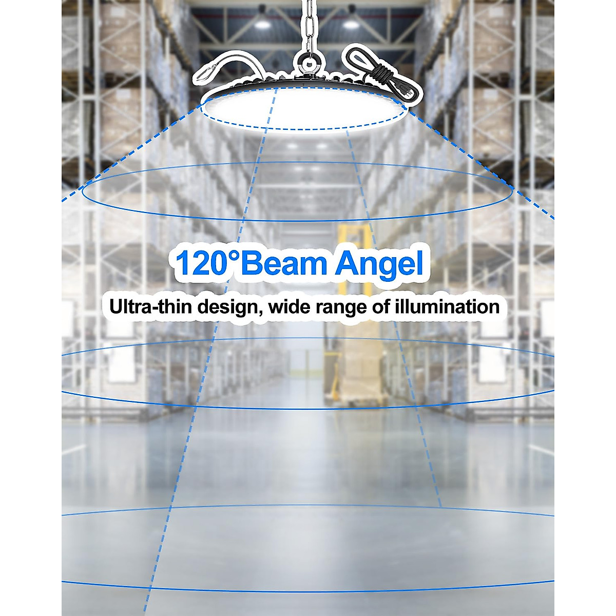 SHLUCE 2 Pack, 200W UFO LED High Bay Light, 6500K Daylight, High Bay LED Shop Lights for Workshop, Warehouse, Garage, 28000 LM, with US 5ft Cable Plug & Play, IP66 Waterproof Lighting Fixture