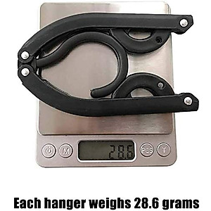 12 PCS Travel Hangers - Portable Folding Clothes Hangers Travel Accessories Foldable Clothes Drying Rack for Travel (Black)