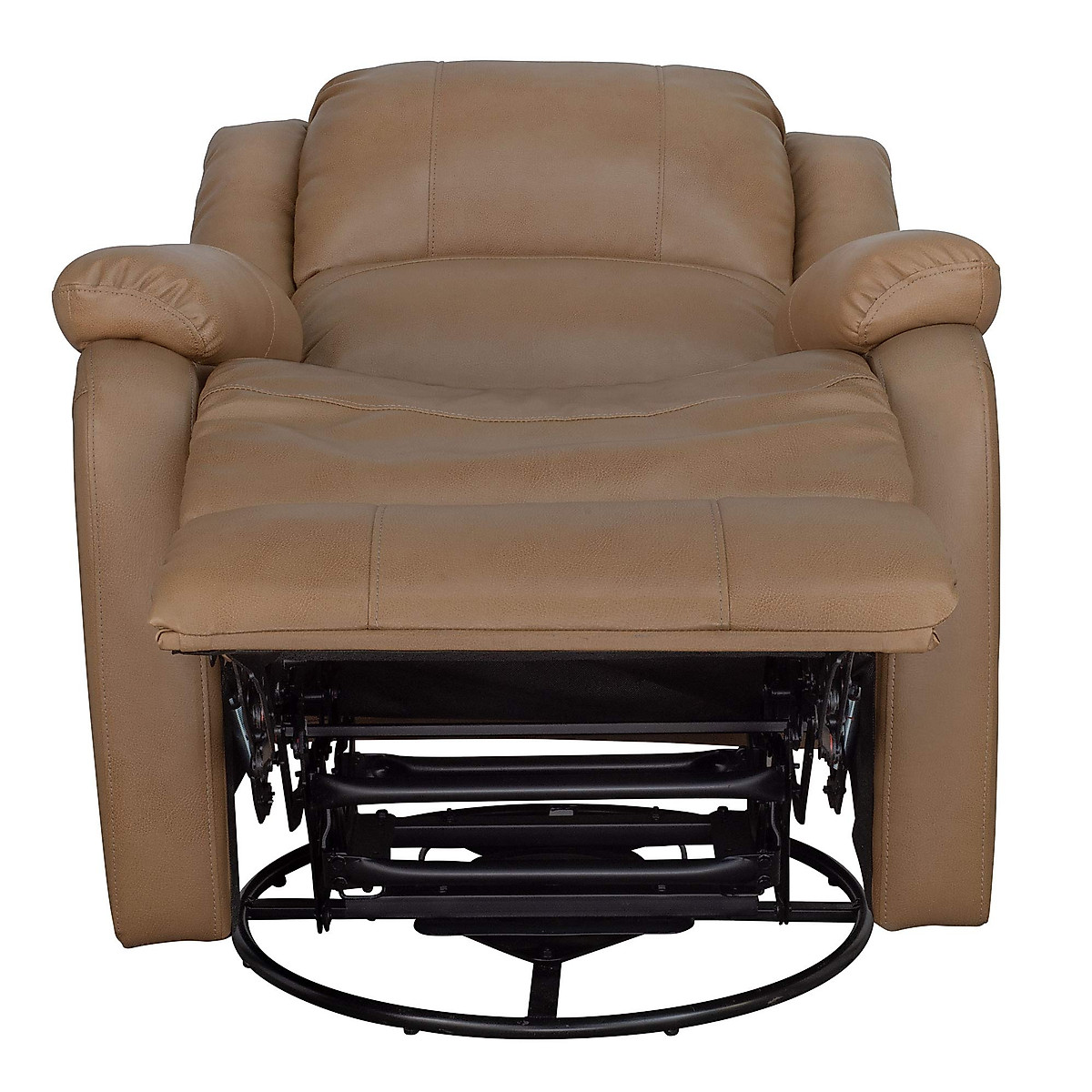 RecPro Set of 2 Charles Collection | 30" Swivel Glider RV Recliner | RV Living Room (Slideout) Chair | RV Furniture | Glider Chair | Toffee