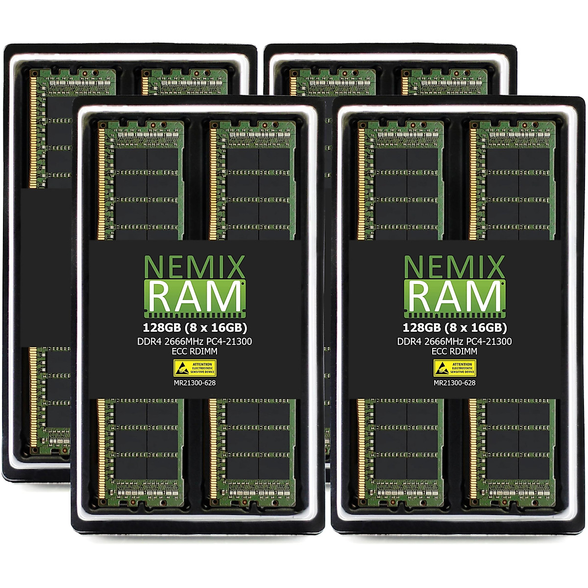 NEMIX RAM 128GB (8X16GB) DDR4 2666MHZ PC4-21300 2Rx8 1.2V CL19 288-PIN ECC RDIMM Registered Server Memory KIT