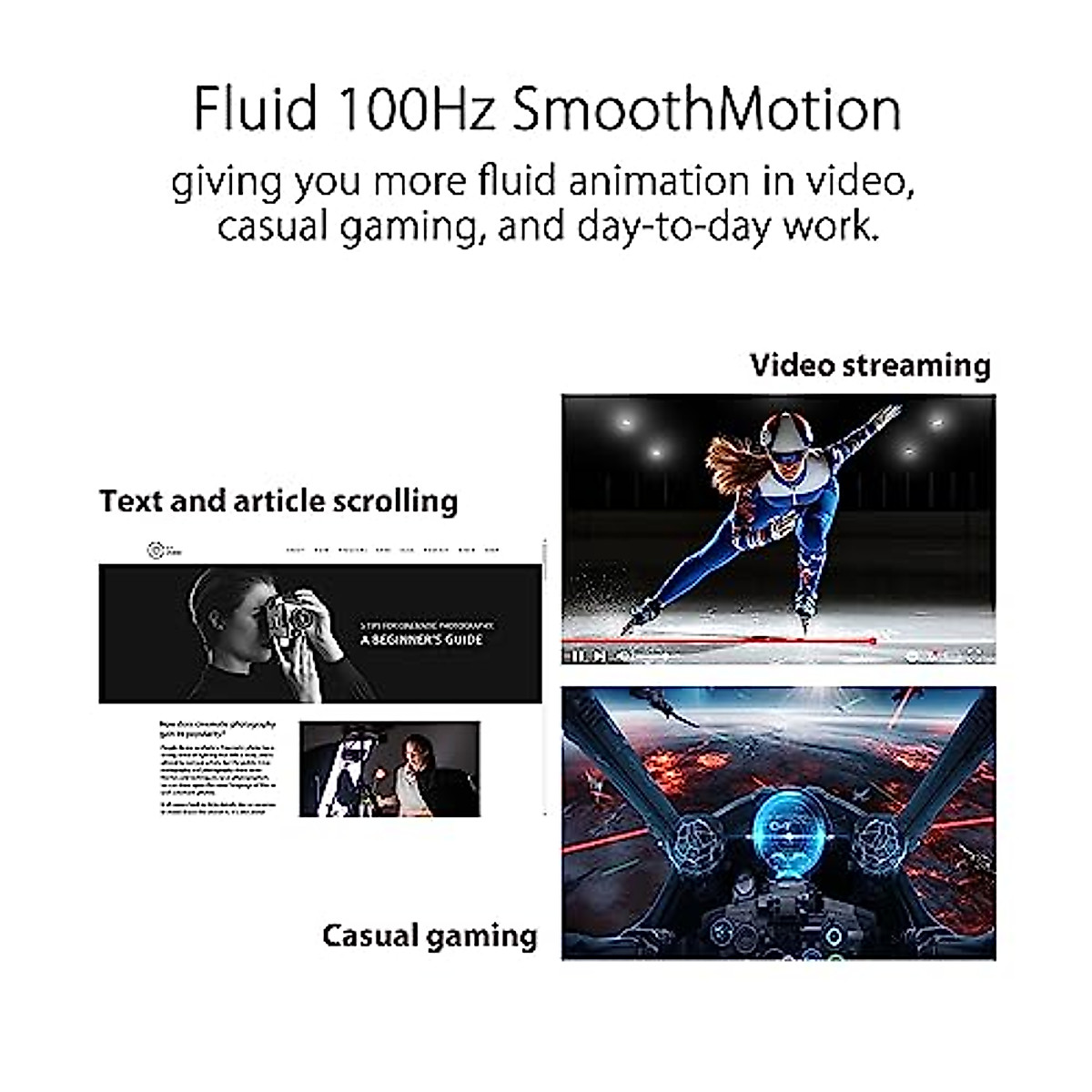 ASUS 27 Inch Monitor - 1080P, IPS, Full HD, Frameless, 100Hz, 1ms, Adaptive-Sync, for Working and Gaming, Low Blue Light, Flicker Free, HDMI, VESA Mountable, Tilt - VA27EHF,Black