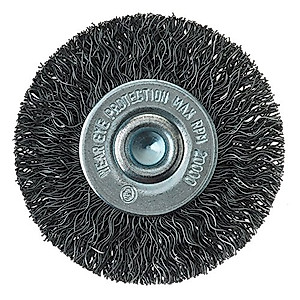 Mercer Industries 182020 - 2" x 1/4" Shank Crimped Wire Wheel, .014 Carbon Steel Wire