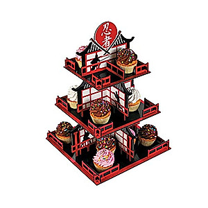 Ninja Cupcake Stand (3 Tiers) Ninja Birthday Party Supplies
