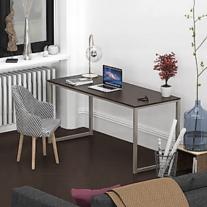 SHW Home Office 55-Inch Computer Desk, 24" Deep, Espresso