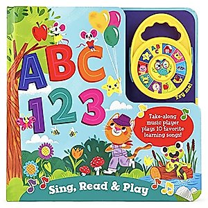 ABC 123 Sing, Read & Play - Children's Deluxe Music Player Toy and Board Book Set, Ages 1-5