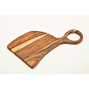 Woodlery Organic Acacia Wood Couple Valentine kitchen Cutting Chopping Board with Handles for Butcher Block Cheese Vegetables Fruit Salad (Set of 2 Couple Board 16L x 9W, 13L x 7W Inches)