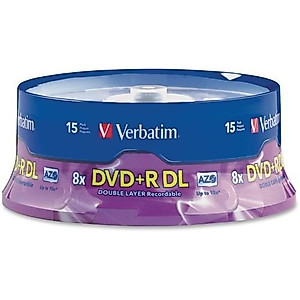 Verbatim - 8x Double Layer DVD+R - 15 pack spindle