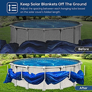Jantens Solar Cover Holder for Above Ground Pool, Adjustable Solar Saddle Pool Cover Holder Designed for Steel-Wall Above-Ground Swimming Pools, Keep Solar Blankets Off The Ground(5 PCS)