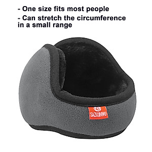 sazujinwu Winter Earmuffs for Men Unisex Fold Fleece Ear Muffs Women`s Ear Warmer Back Neck Earmuff