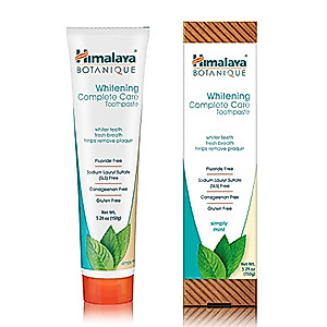 Himalaya Botanique Complete Care Whitening Toothpaste, Simply Mint, for a Clean Mouth, Whiter Teeth and Fresh Breath, 5.29 oz