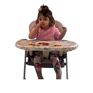 Pristine Aid Toddler Table Cover for Highchair – 8Pcs Set High Chair Cover Compatible with Standard Trays – Disposable and Practical Design – Ideal for Non-Messy Experiences, Baby Weaning … (8 PCS)