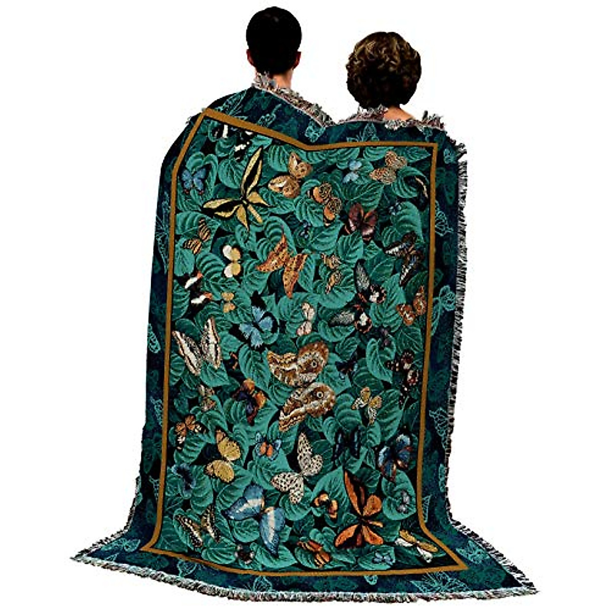 Pure Country Weavers Butterfly Dance Blanket by Elena Vladykina - Garden Floral Gift Tapestry Throw Woven from Cotton - Made in The USA (72x54)