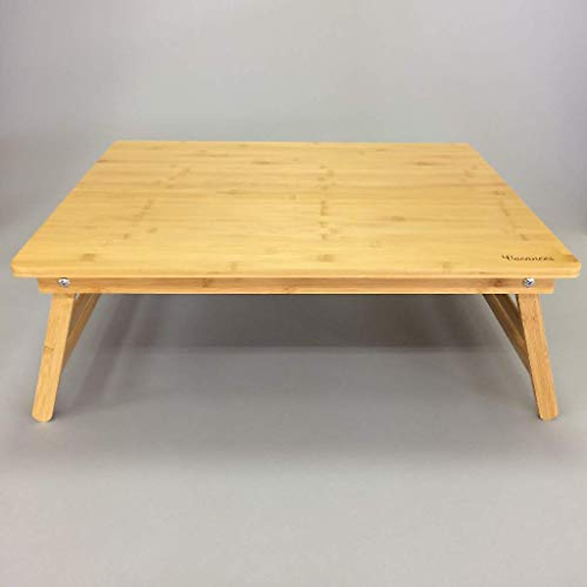 Time Concept Vacances Foldable Bamboo Table - L 20" x W 24" x H 9" - Wooden Picnic Furniture, Portable Dining Use