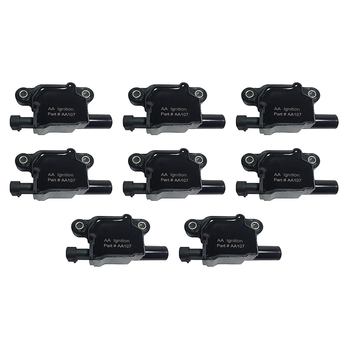 Ignition Coil Pack Set of 8 - Replaces 12570616, D510C - Compatible with Chevy, GMC, Pontiac, Cadillac 5.3L, 6.0L V8 - G8, Grand Prix, Tahoe, Yukon, Silverado, Impala, Trailblazer, Avalanche