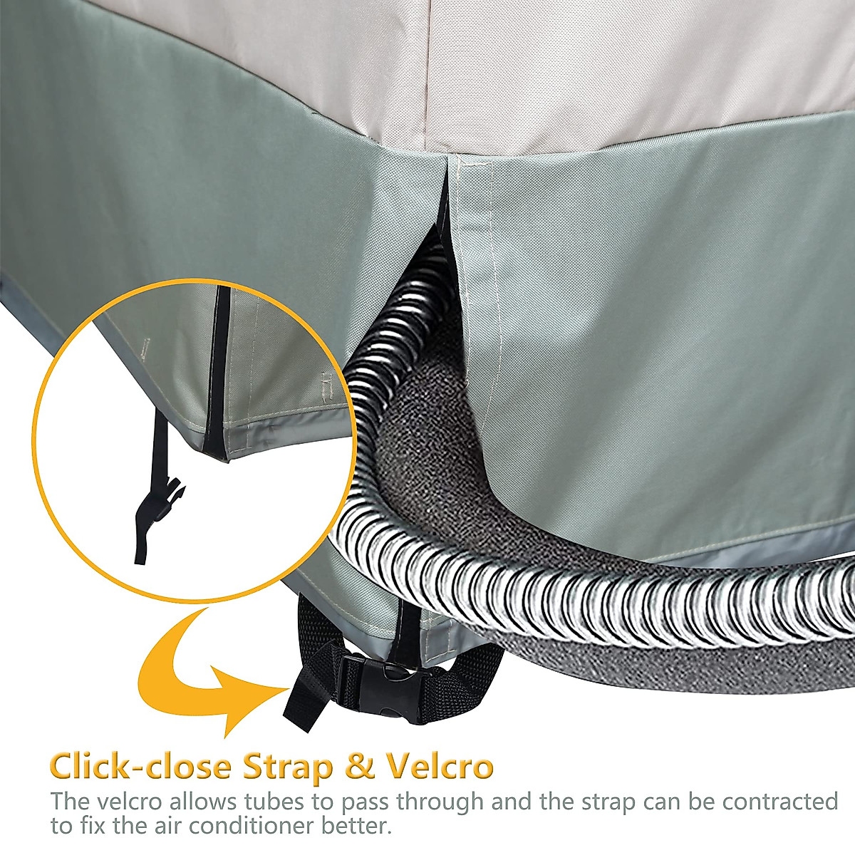 Central Air Conditioner Covers for Outside Units, Waterproof Windproof Heavy Duty Large AC Covers Square for Winter Outdoor Protection (36x36x39inches)