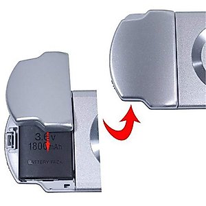Battery Protector Cover Door Repair Parts Replacement for Sony PSP 2000 3000 (Silver)