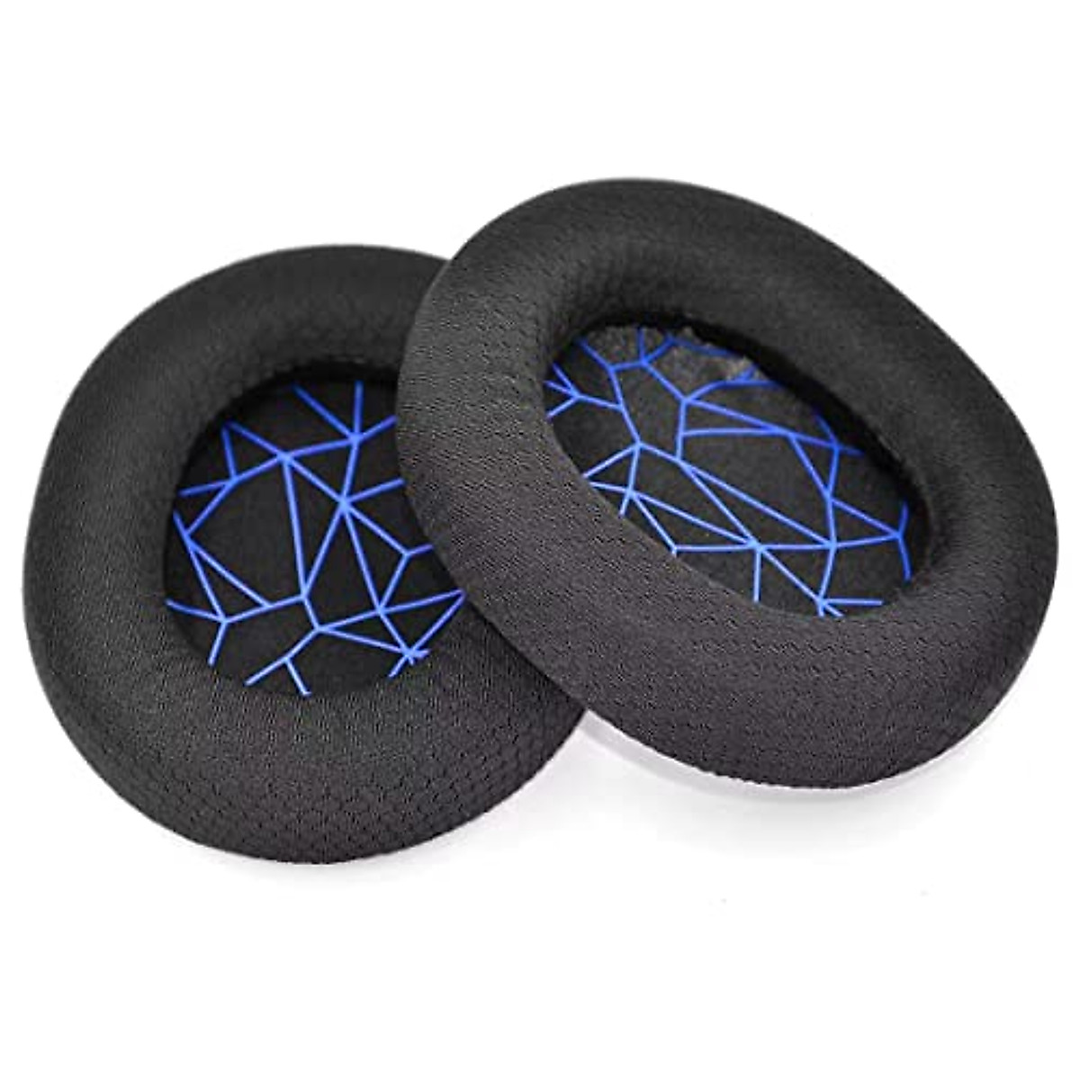 LZYDD Replacement Black Fabric Ear Pads Cushion Earmuffs for SteelSeries Arctis 1 3 5 7 Pro Wireless Gaming Headset Headphone (Earpads Blue/Black)