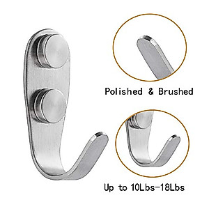 Hooks for Wall Mounted Hanging Heavy Duty Wall Hooks,Stainless Steel Hooks for Coats,Towels Fit for Bathroom Kitchen4sets