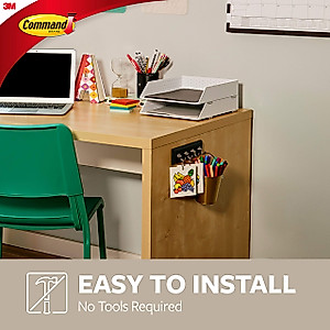 Command Key Rail, Holds up to 2 lb, 8-inch Rail with 4 Key Hooks and 6 Command Strips, Slate, Removable Key Hooks for Entryway or Hallway, Hang Keys, Hats, Dog Leashes, and Accessories