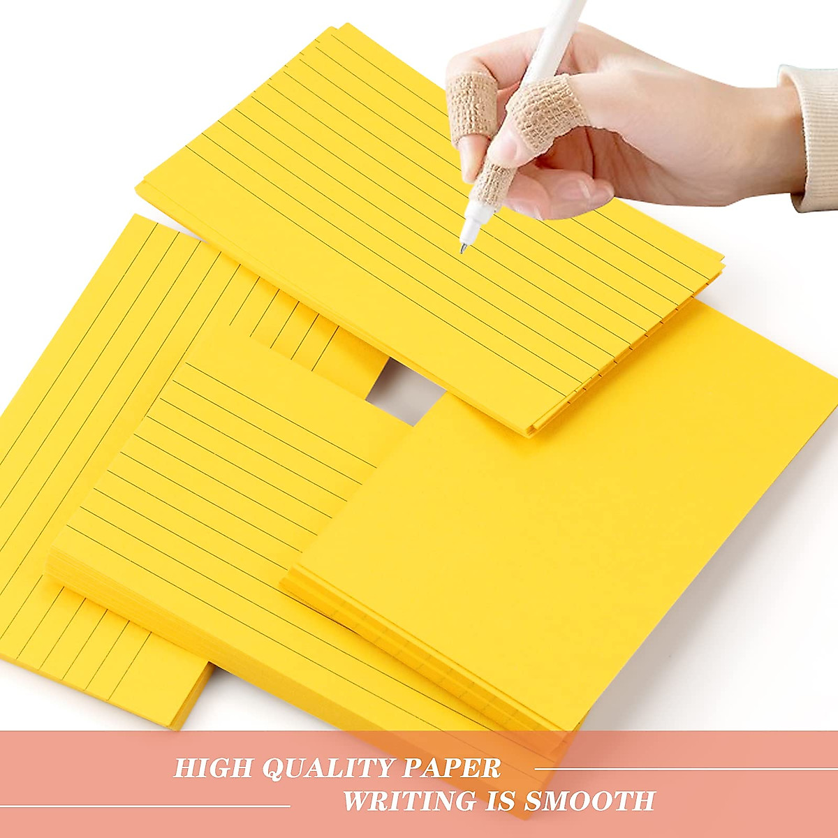 Tecmisse 1200 PCS Ruled Index Cards, 3x5 Inches Colorful Index Cards, Heavy Note Cards, Study Cards for School, Learning, Memo Scratch Pad, 6 Colors