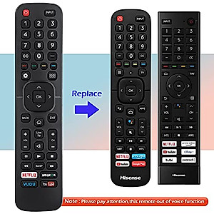 Marvour for Hisense-TV-Remote Compatible with All Hisense 4K LED HD UHD Smart TVs