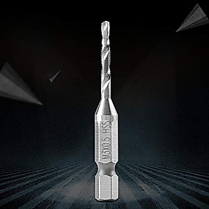 1/4" Hex Drill Tap Drill, M3 HSS Combination Hex Shank Drill & Tap, Power Tool Part Drill Bit for Aluminum Soft Metal