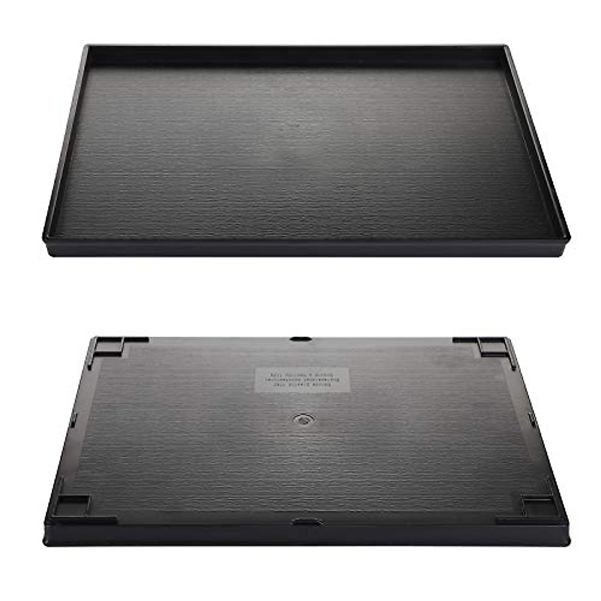 Cedilis 2 Pack Rectangular Serving Trays, Non-Slip Multi-Purpose Plastic Tray for Coffee Table, Kitchen, Parties