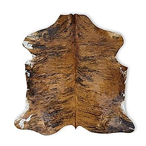 bonanza leathers Genuine Cowhide Rug Dark Brindle Size S/L/XL 5X6/6X7/7X8 FT (7x8)