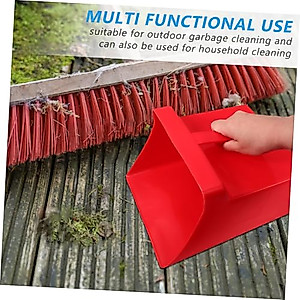 Anneome Garbage Cleaning Dustpan Garden Dustpans Industrial Dustpan Upright Pans Trash Cleaning Shovels Indoor Dustpans Kitchen Dustpans Small Dust Pan Lobby Dustpan Red Plastic