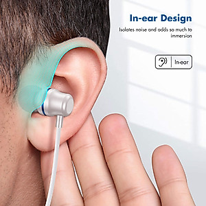 KIWI design Noise-Isolating in-Ear Headphones Compatible with Quest 2 / Rift S Accessories, Earphones with Custom Silicone Earbuds Caps (Not Compatible with Quest 3)