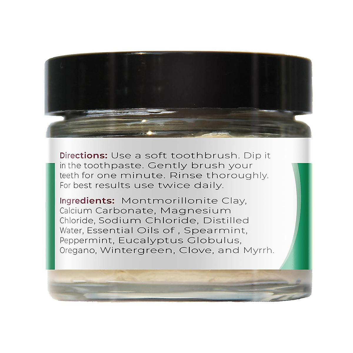 Viva Doria Fluoride Free Natural Mineralizing Toothpaste - Spearmint (3 oz Glass jar)