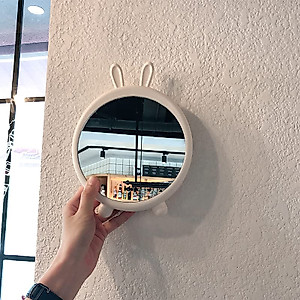 Glattly Girls Desktop Makeup Mirror, Rabbit Mirror, Large Mirror in Student