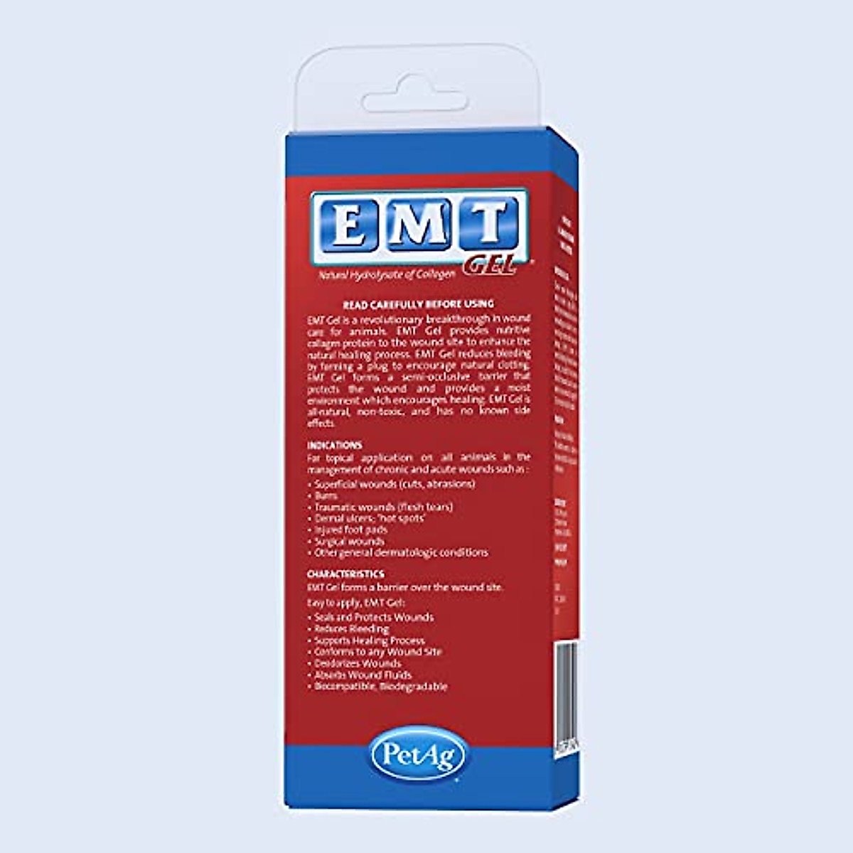 PetAg EMT Gel First Aid Kit for Dog Wound Care - Contains Hydrolyzed Collagen - Seals, Soothes, and Protects Wounds - 1 fl oz