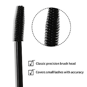 Boobeen Black Mascara Volume and Length, Voluminous & Lengthening Lash Mascara Waterproof, Longer & Curlier Thicker Eyelashes, No Smudging