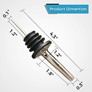 Trovety Rose Gold Liquor Bottle Dispenser Spouts – Classic Speed Pours for Alcohol, Olive Oil and Shave Ice Syrup – Rustproof Stainless Steel with Tapered Pouring Funnels and Dust Caps (2 Pack)