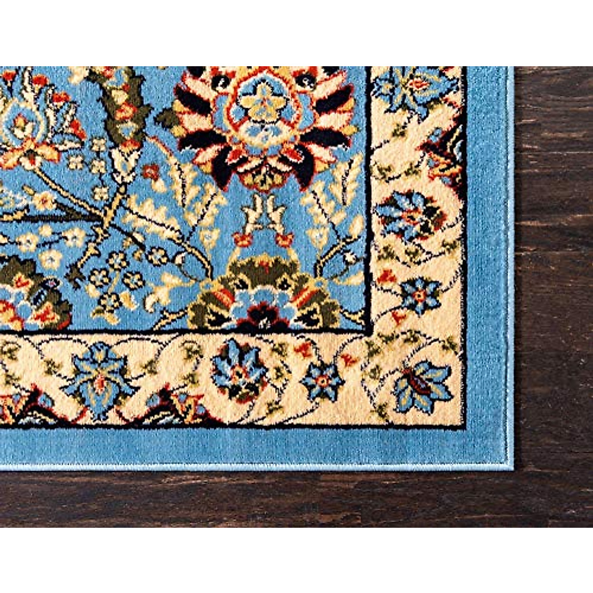 Unique Loom Espahan Collection Area Rug - Cape Cod (2' 2" x 3' 1" Rectangle, Blue/ Black)