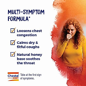 Boiron Chestal Honey Adult Cold and Cough Syrup for Nasal and Chest Congestion, Runny Nose, and Sore Throat Relief - 6.7 Fl oz