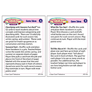 Super Duper Publications | Classifying with Seasons Fun Deck Flash Cards | Educational Learning Resource for Children