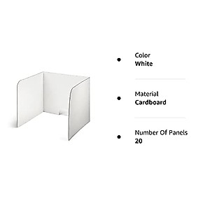 X-Tra Large USA-Made Premium Privacy Shields™ - 24" Tall - 26" x 28" WorkSpace - 6-12 - Sold in 10 and 20 Packs - Durable (1/8" Thick) - Computer Shields - Voting Booth