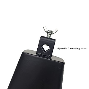 LOONELO Cow Bell with 7 inch,Metal Steel Cow Bell with Drum Stick for Drumset Kit Percussion,Noise Makers for Sporting Events Wedding Party Concert