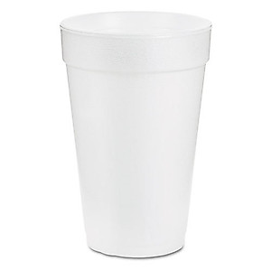 Dart 14J16 14 oz Capacity, 3.7" Top and 2.4" Bottom Diameter, 4.8" Height, Insulated Foam Cup (40 Packs of 25)