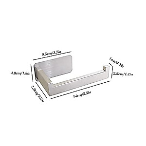 Toilet Paper Holder No-Drill Self Adhesive Toilet Paper Holder Stainless Steel Bathroom Kitchen Roll Paper Accessory Tissue Towel Rack Metal Holders Toilet Roll Holder (Color : C Style)
