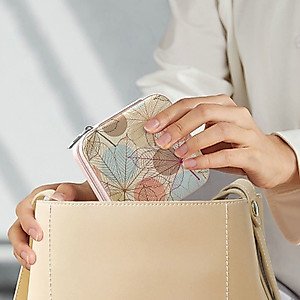 linqin Travel Jewelry Box Organizer Maple Leaves Portable Jewelry Storage Box Case for Earring Rings Necklace Bracelets Accessories Gifts for Women Gis Wife Daughter