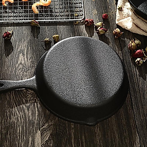 VONOTO Cast Iron Frying Pans, Kitchen Saute Fry Pan, Cast Iron Skillet with Handle (7 inch)