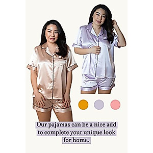 Bride Pajama Set Bride PJs Pajamas for Women Satin Silk Pajamas Bridal Shower Gift Sexy Pajamas for Women Short Set Sleepwear Purple